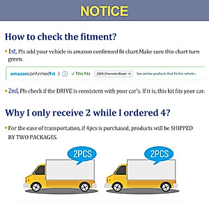 EXPEDE - Front Shock Absorber Kit fit for 4WD 1997-2003 Ford F-150 1997-2002 Ford Expedition