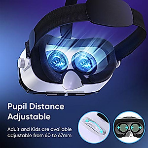 Virtual Reality Headset, 3D VR Glasses for Mobile Games and Movies, Compatible 4.7-6.2 inch iPhone/Android Phone, Including iPhone XS/X/8/8Plus/7/7Plus/6/6Plus/6s/5,Samsung,LG,Nexus etc