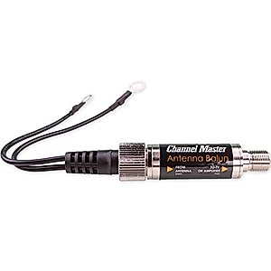 Channel Master Outdoor Balun/Matching Transformer Deluxe | 300 Ohm to 75 Ohm Matching Transformer/Adapter – Twin Lead to Coaxial F-Type Connector for Indoor & Outdoor Antennas