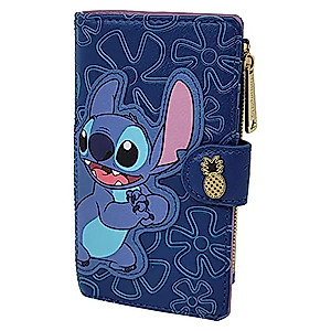 Loungefly Faux Leather Disney Stitch Wallet Snap Flap Clutch