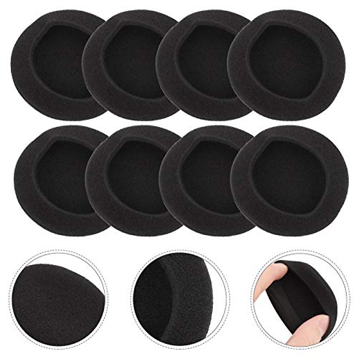 Mobestech Foam Earbud Earpad 40pcs Fit Memory Standard Pads Headphone Most Replacement Elastic Earphones Headphones Sponge Size Earpads Ear for Earpad Earphone Cm Foam Replacements Eartips