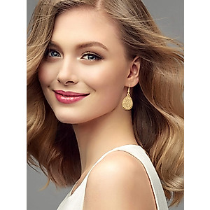 12 Pairs Faux Druzy Drop Earrings Crystal Pendant Dangle Earrings Multicolor Stainless Steel Earrings for Women