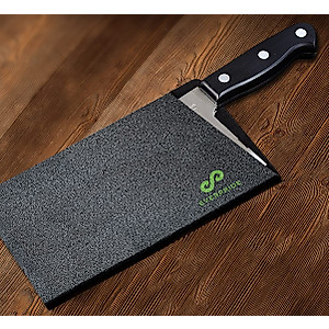 EVERPRIDE Butcher Chef Knife Edge Guard - Wide Knives Blade Edge Protectors - Meat Cleaver Knife Sheath - BPA-Free Chef Knife Cover Fits Blades Up To 8” x 4” – Knives Not Included