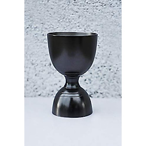 Alchemade Midcentury Modern Nickel & Brass Cocktail Shaker and Jigger Set - Quality Black & Gold Professional Bar Tools - for Mixed Drinks & Cocktails