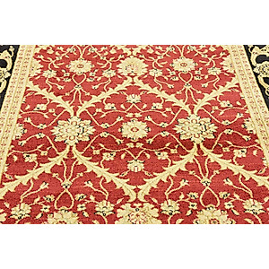 Unique Loom Edinburgh Collection Oriental Traditional French Country Red Area Rug (5' 0 x 8' 0)