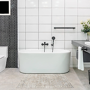 Nourison Astra Machine Washable Traditional Beige 2'2" x 4' Area -Rug, Easy -Cleaning, Non Shedding, Bed Room, Living Room, Dining Room, Kitchen (2x4)