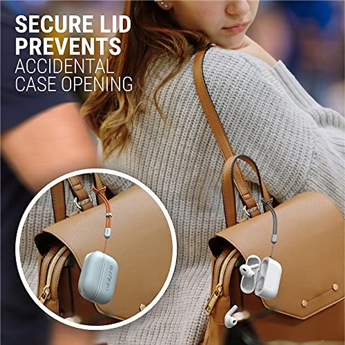 Catalyst Essential Case for AirPods Pro (2nd Generation) Impact Protection, Fast Charging, Premium Soft Silicone, Wireless Charging and USB-C Compatible, one-Piece Design case (Glacial Blue)