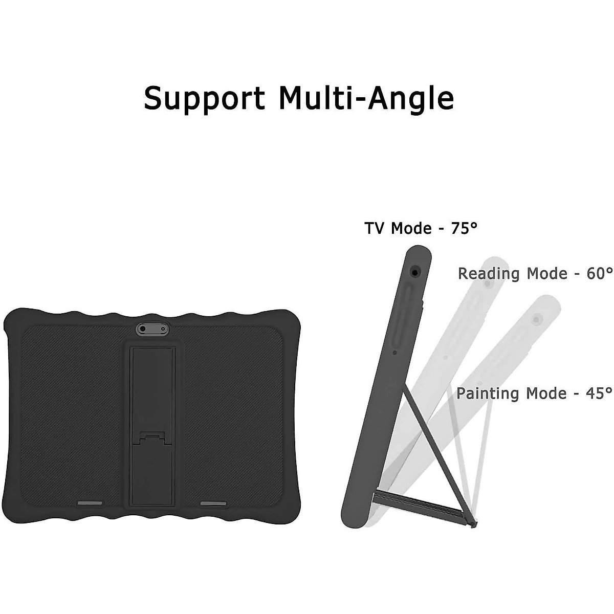 FEONAL Adjustable Stand Case for 10/10.1 inch Tablet, Protective Silicone Compatible with Dragon Touch, Vankyo, Lectrus, Hoozo, QunyiCO, FLYINGTECH, Winsing, WECOOL