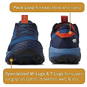 Karhu Men's Ikoni Trail Water Resistant Trail Running Shoe, Set Sail/Harvest Pumpkin, 8.5