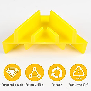 12 Pcs Tray Stackers for Freeze Dryer Trays Accessories, Tray Stackers Compatible for Harvest Right Trays Reducing Space (Yellow)