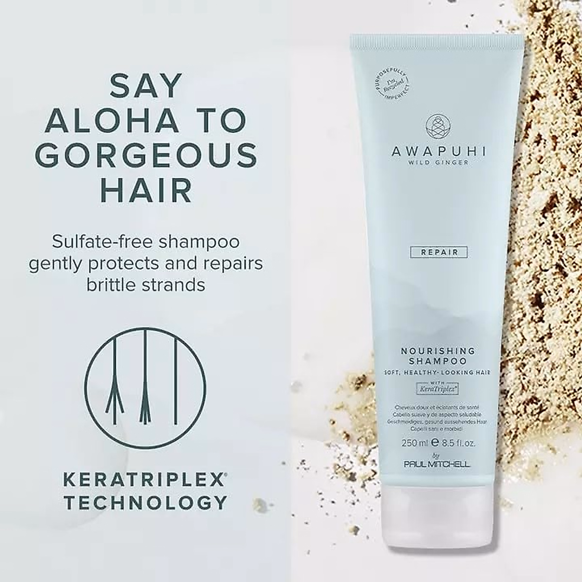 Awapuhi Wild Ginger by Paul Mitchell Nourishing Shampoo, Ultra Rich, Color-Safe Formula, For Dry, Damaged + Color-Treated Hair, 2.5 fl. oz.