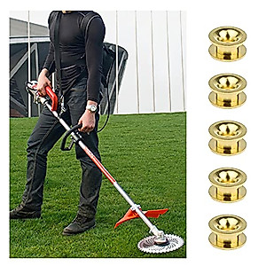 8pcs Universal 2 Line Grass Trimmer Head Brass Eyelets 5mm Slot Gap Outdoor Power Tools Replacement Parts Accessories for Agricultural and Garden