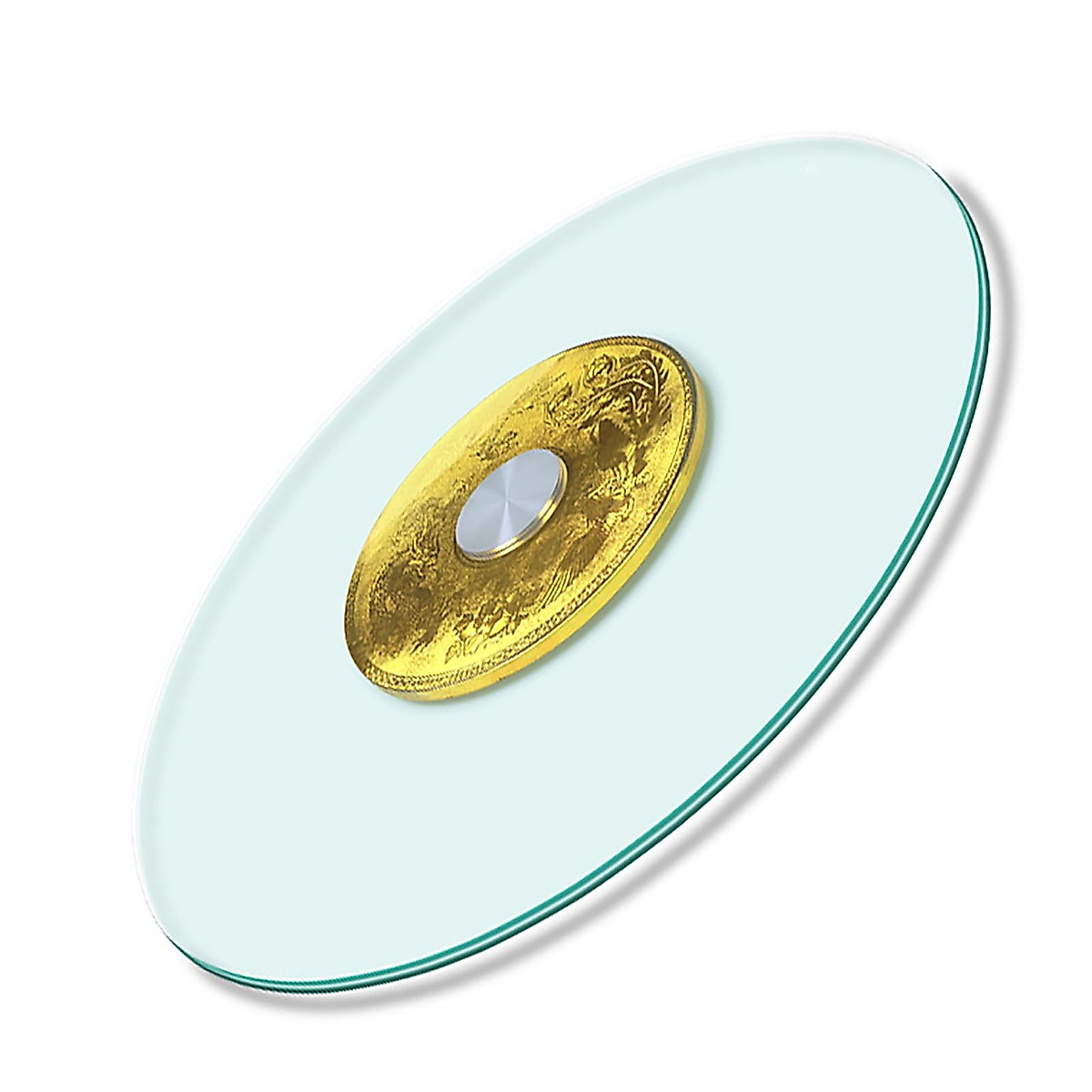 LWQFHI Glass Lazy Susan Turntable Large Round Table Top Lazy Susan Turntable Tempered Glass Family Dinners Round Lazy Susan Rotating Lazy Susan for Kitchen Dining Table 50cm A