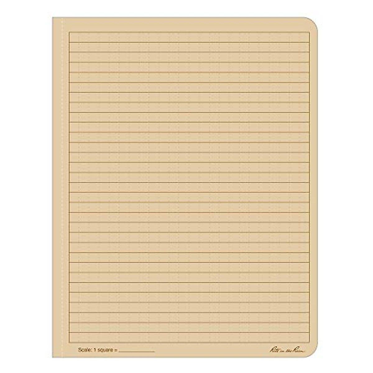 Rite in the Rain Weatherproof Hard Cover Notebook, Tan Cover, Universal Pattern (No. 970TF-LG), 8.75 x 6.75 x 0.625