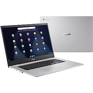 ASUS Chromebook Laptop 17inch FHD Display Narrow Bezel, Intel Celeron N4500, USB C, Wi-Fi 6, 17h Battery Life, Webcam, 4GB DDR4 RAM | 64GB eMMC+32G SD Card