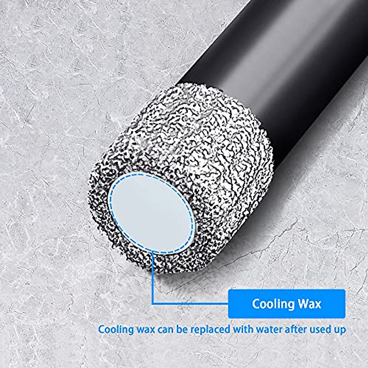 DKIBBITH 1/4" Dry Diamond Drill Bits Set 5 PCs 6mm for Granite Ceramic Marble Tile Stone Glass Hard Materials (not for Wood), Round Shank with Storage Case