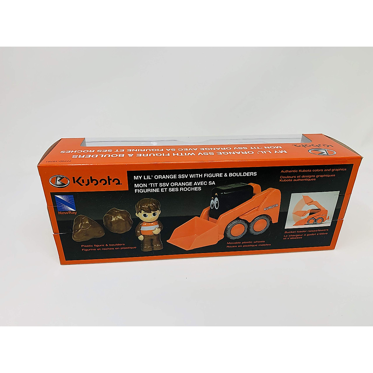 NewRay Kubota Pre-School Lil' Orange Skid Steer Play Set