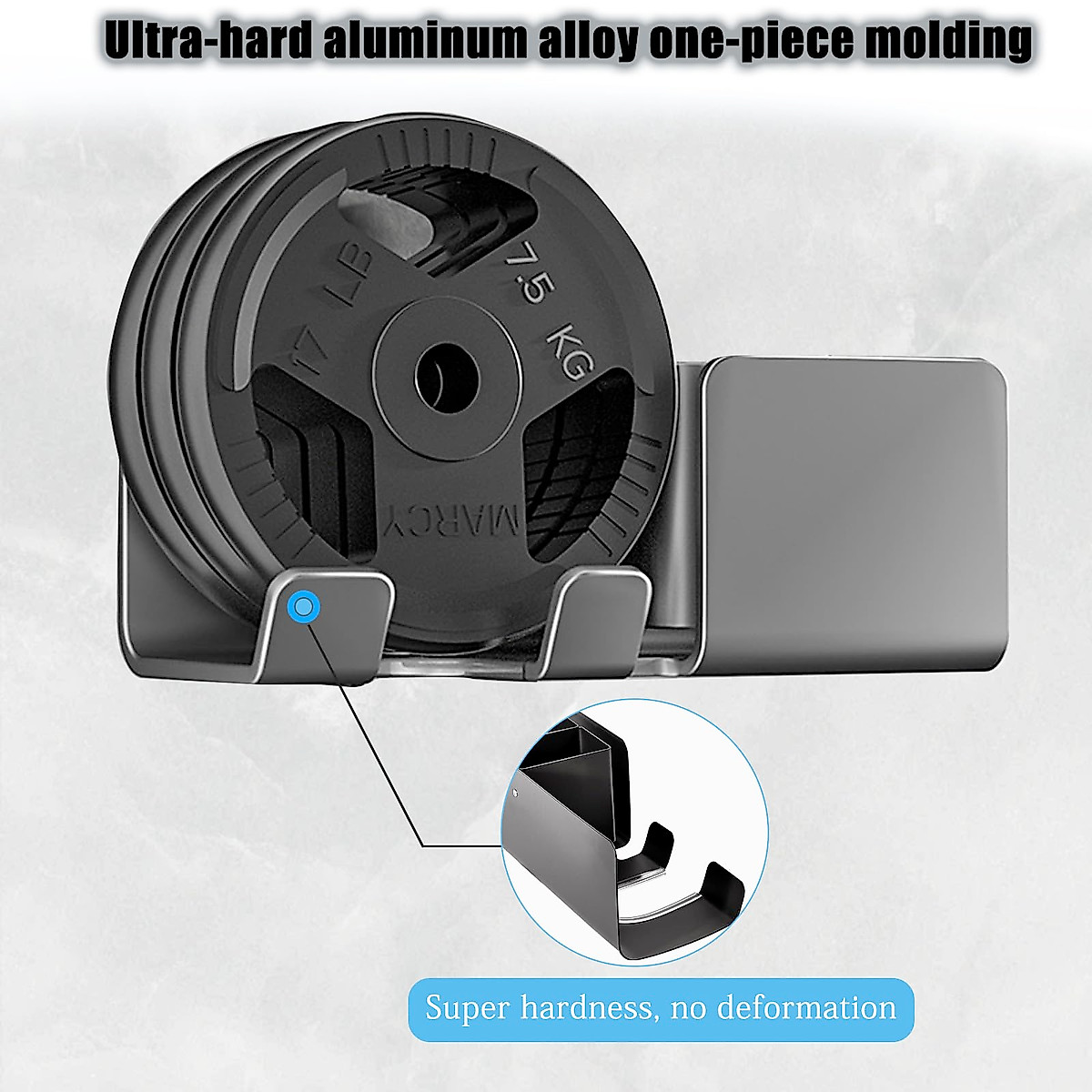 WISAZCDY Hair Dryer Holder Wall Mounted, Blow Dryer Holder for Bathroom, Double Storage Bucket Hollow Design, Ventilation & Dry, Salon, Bedroom Organizers & Storage Punch-Free Installation (Grey)