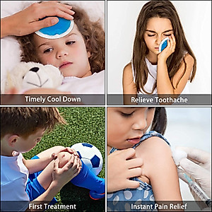 Tutmyrea Ice Packs for Injuries Reusable, 12 Pack Soft Small Ice Packs for Kids, Cold Compress for Pain Relief, Gel Ice Packs for Eyes, Wisdom Teeth, Face, Breast, Allergies, Small Wounds