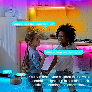 dalattin Smart Led Strip Lights WiFi 25ft Compatible with Alexa Led Lights Music Sync 5050 16 Million Colors Changing Phone APP and 24 Key Remote for Home,Kitchen,TV,Party