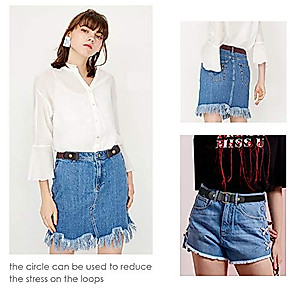 No Buckle Elastic Stretch Belts for Men and Women, Comfortable Invisible Belts for Jeans Pants (I-Black+Coffee, L-XXL:Waist size 34''-48'')