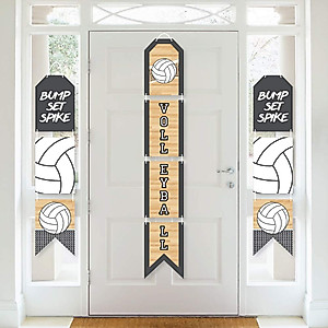 Big Dot of Happiness Bump, Set, Spike - Volleyball - Hanging Vertical Paper Door Banners - Baby Shower or Birthday Party Wall Decoration Kit - Indoor Door Decor