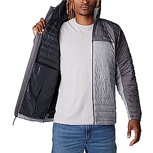 Columbia Men's Silver Falls Hooded Jacket, Columbia Grey/City Grey, Small