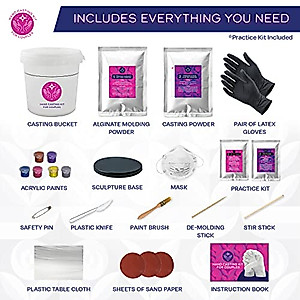 Hand Casting Kit for Couples with Practice Kit - Hand Mold Casting Kit Anniversary, Sculpture Molding, Unique Couple Gifts, Valentines Day Gifts for Him, Her, Husband, Wife, Wedding Gifts Keepsake