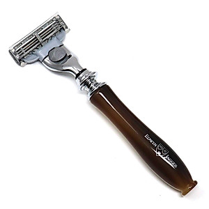 Edwin Jagger Plaza Range Handle Compatible With Gillette Mach 3 Cartridges (Imitation Light Horn)