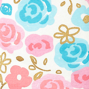 Gerber Baby Girls' 4-Pack Short Sleeve Onesies Bodysuits, Princess Pink, 0-3 Months