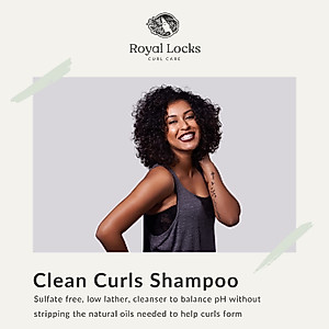 Curly Hair Shampoo by Royal Locks . Clean Curls is Sulphate and Paraben Free . Gentle and hydrating for curly , dry , damaged , grey , permed , or fine hair.