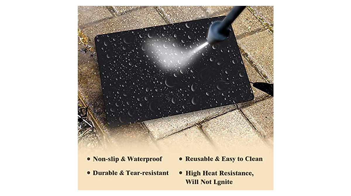 SIRUITON Large Under Grill Mat - Protect Decks & Patios from Grease