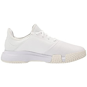 adidas Women's Gamecourt Tennis Shoe, White/Black/Solar Red, 8.5