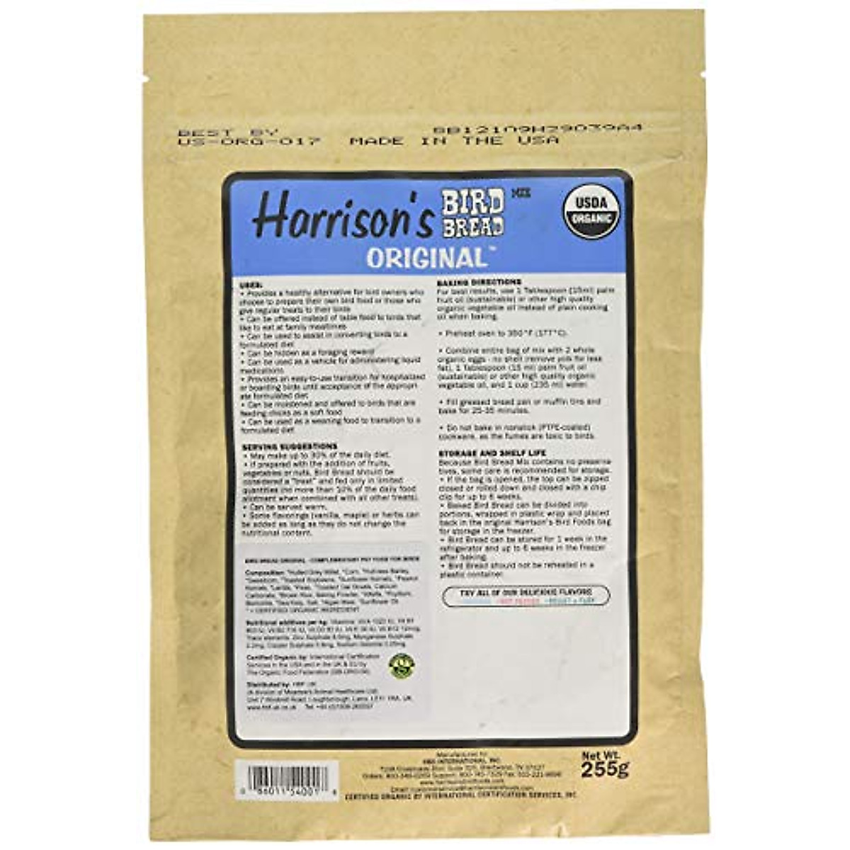 Harrison's Bird Bread - Original Recipe