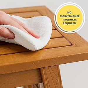 ROHKEX Waterproof Shower Bench with Storage Shelf - Heavy Duty, Easy to Clean - Adjustable Feet - 18-Inch Corner Seat for Shaving Legs - Ideal Shower Bench with Shelf and Seat