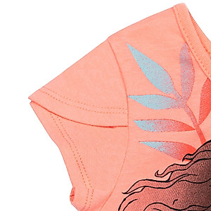 Disney Moana Little Girls Graphic T-Shirt Mesh Skirt and Scrunchie 3 Piece Outfit Set 7-8