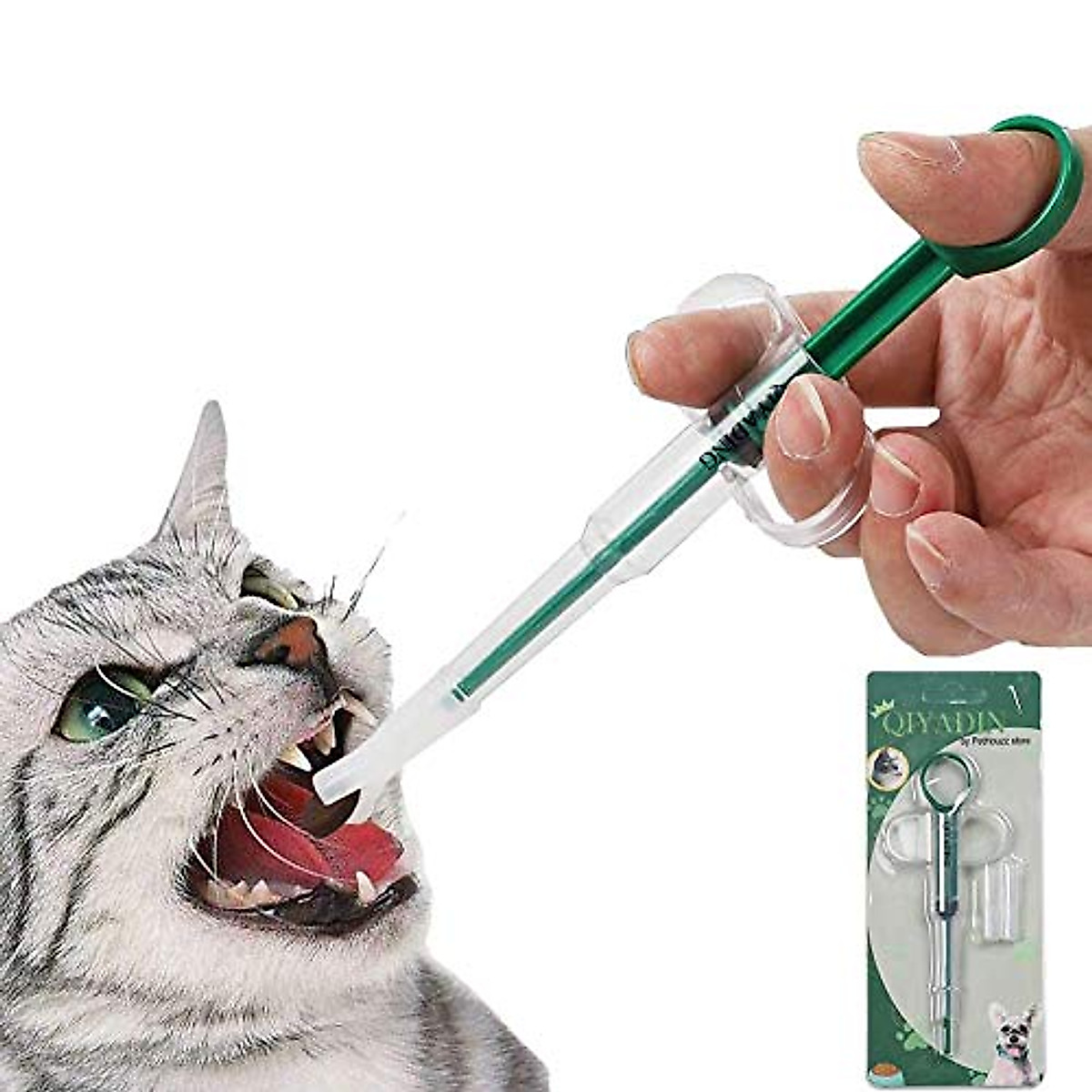 QIYADIN Cat Pill Shooter Pet Piller Gun Dog Pill Shooter Cat Tablet Soft Tip Syringe Pet Medical Feeding Dispenser Tool for Small Animal