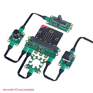KittenBot Jacdac Starter Kit A with Jacdaptor for Micro:bit V2, Connect and Code Electronics Instantly, for Microsoft Makecode Arcade(Without Micro:bit)