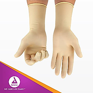 Dynarex Sterile Disposable Latex Surgical Gloves, Powder-Free and Sterile, Packaged in Pairs, Professional Medical and Healthcare Use, Veterinary Clinic, Bisque, Size 6.5, 1 Box of 50 Pairs of Gloves