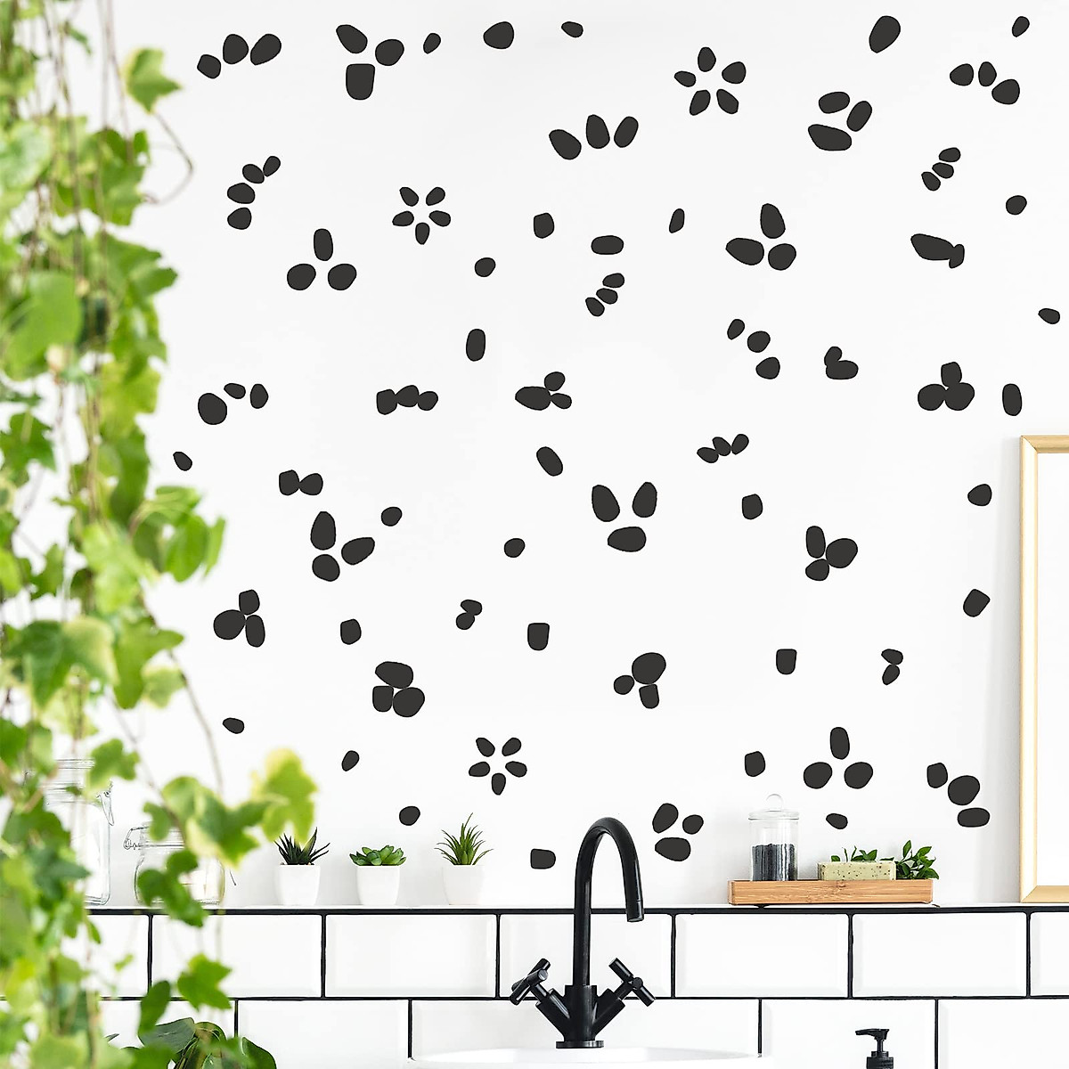 284 Pieces Polka Dots Wall Decal Irregular Polka Dot Stickers Modern Minimalist Geometric Wall Stickers Peel and Stick Decal Art for Kids Bedroom Classroom