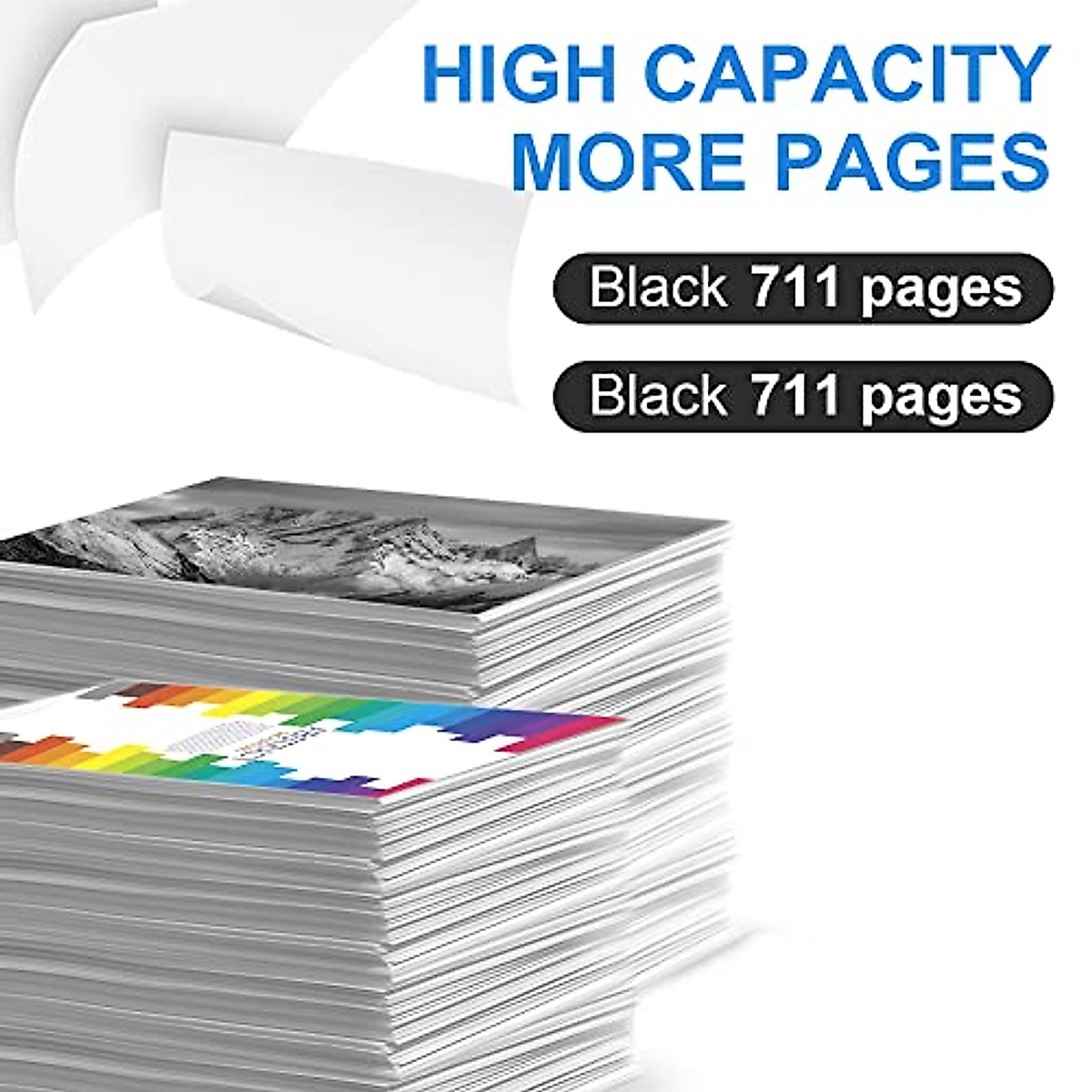 FAcms Remanufactured 63xl Black Ink Cartridge Replacement for HP 63 63XL for HP OfficeJet 3830 5255 5258 Envy 4520 4512 4513 4516 DeskJet 1112 1110 3630 3632 3634 2130 2132 Printer (2 Black)