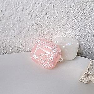 COCOMII Pearl Case Compatible with AirPods 3 - Slim, Glossy, Opalescent Pearl, Glittering Shell, Keychain Ring, Easy to Hold, Anti-Scratch, Shockproof (Iridescent)