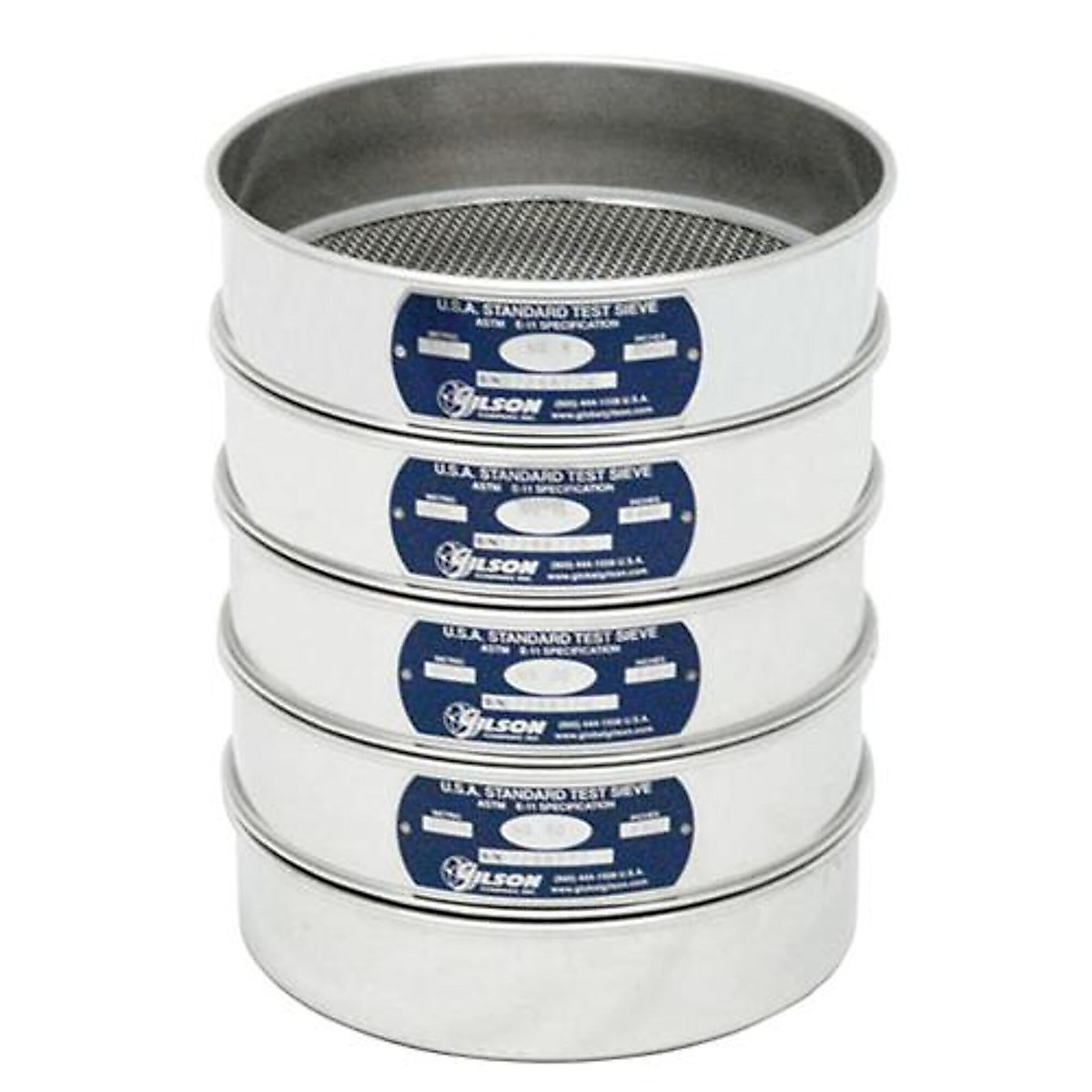 8" Sieve, All Stainless, Full Height, No. 12