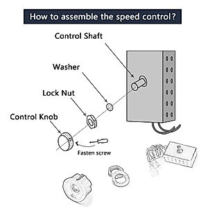 Criditpid Fireplace Stove Blower Fan Variable Rheostat Speed On/Off Switch Control, Fan Speed Control for Fireplace Stove Blower