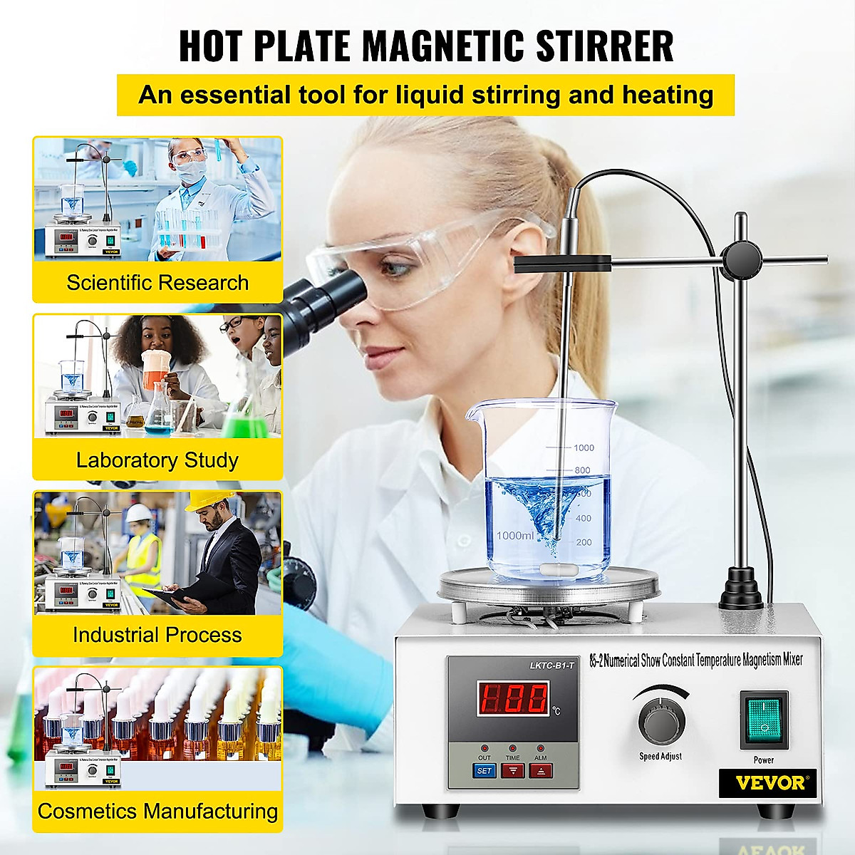 Magnetic Stirrer with Heating Plate 85-2 Hotplate Mixer 110V Digital Display
