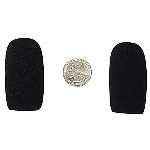 Compete Audio CA555 large microphone windscreens (Foam Microphone Covers) (2-pack) for use with mini-shotgun mics, larger headsets and desktop microphones