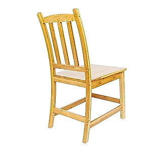 Kopokd [Set of 2 Dining Chairs - Sturdy Wooden Seats Natural Finish Kitchen Furniture