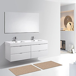 Shape28 Small Area Mat Ultra-Thin Kitchen Rug Entrance Mat with Non Slip Rubber Backing Size 20 inches x 16 inches Color Cappuccino Design 4T