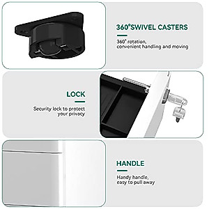 YITAHOME 3-Drawer Metal Filing Cabinet Office Drawers with Keys, Compact Slim Portable File Cabinet, Pre-Built Office Storage Cabinet for A4/Letter/Legal (White)