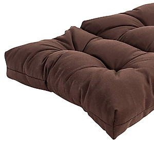 QILLOWAY Indoor/Outdoor Chaise Lounge Cushion,Spring/Summer Seasonal All Weather Replacement Cushions. (Dark Coffee/Brown/Chocolate)